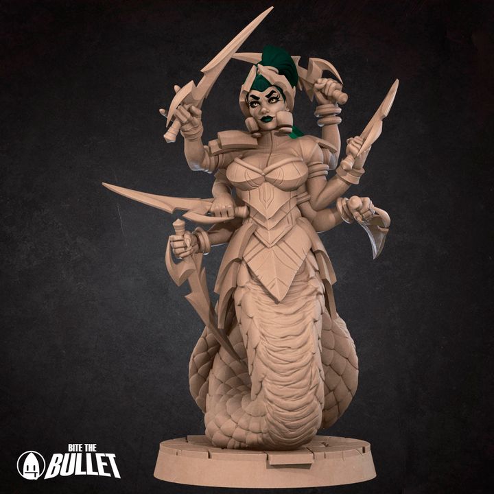 3D Printable Meredith, the Dancing Marilith (2 Versions) [NSFW] by Bite the Bullet